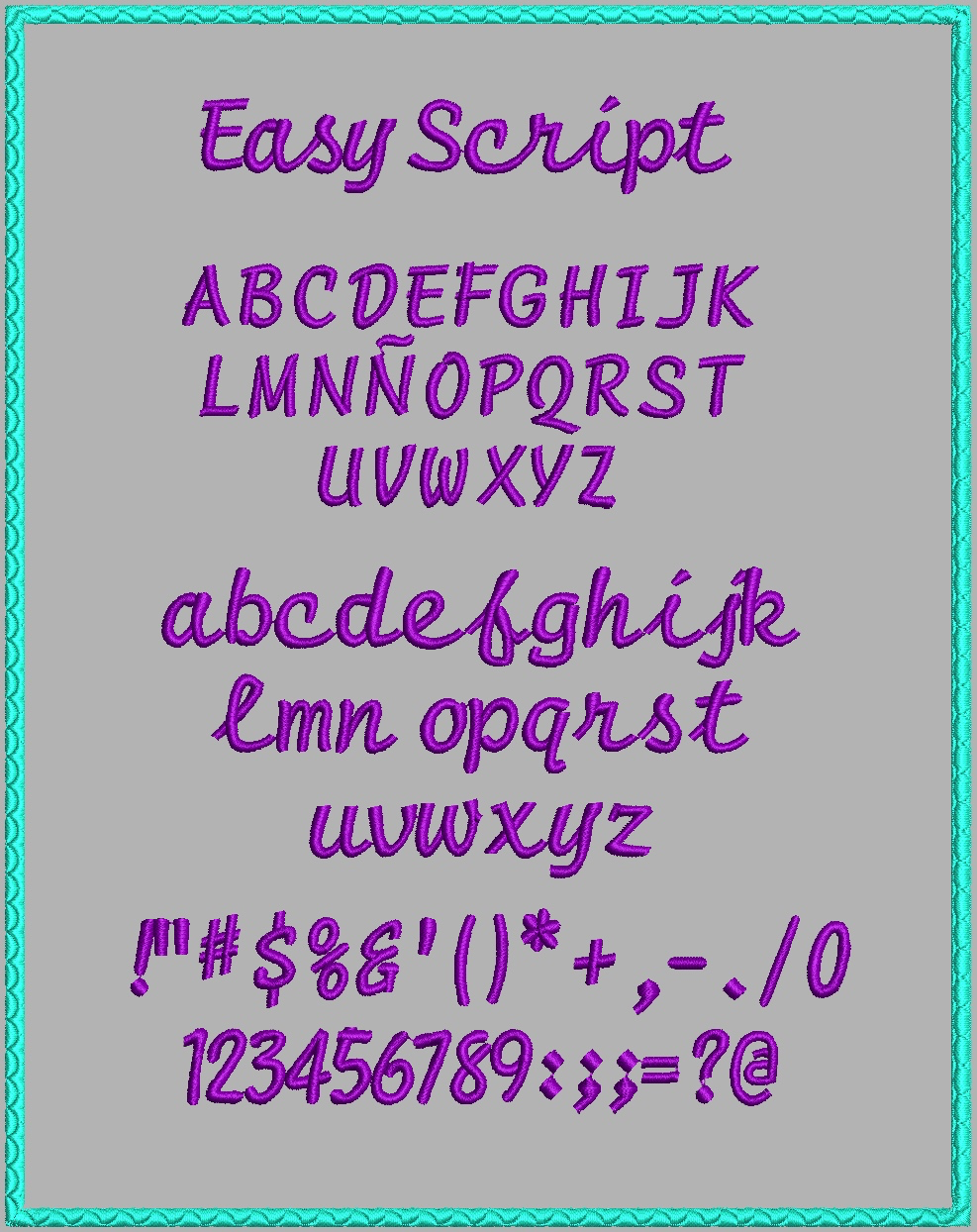 easy script | Bordados Barcelona