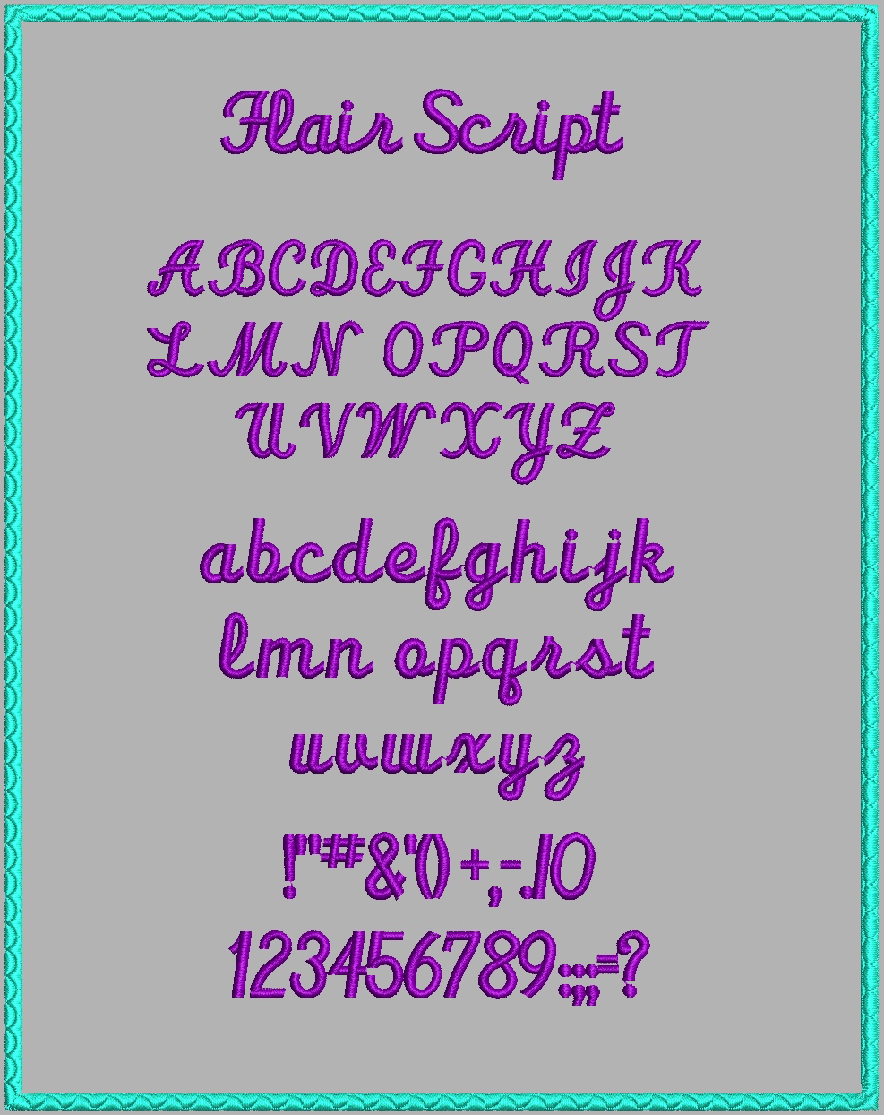 flair script | Bordados Barcelona