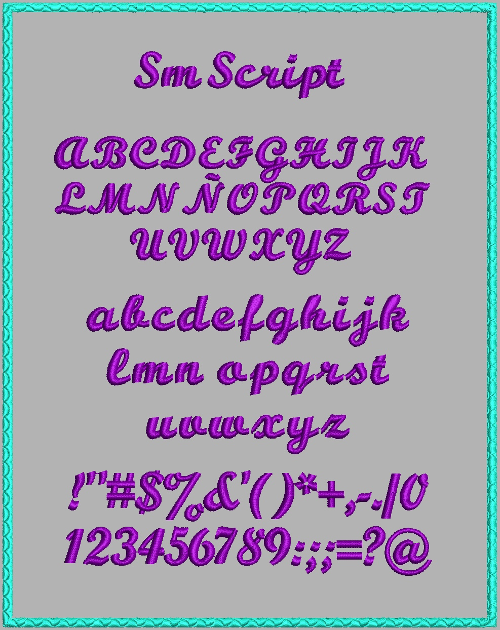 sm script | Bordados Barcelona